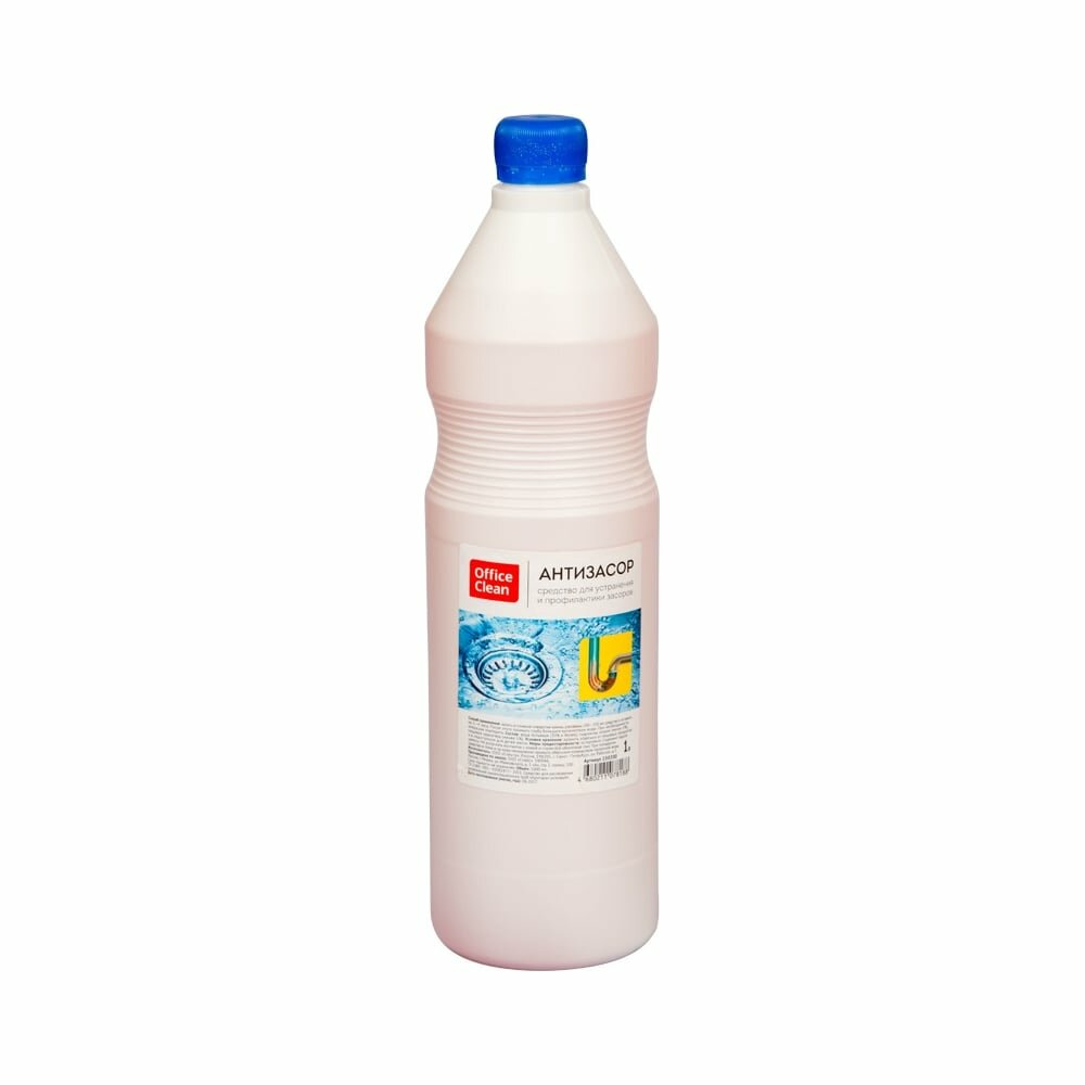 Средство для устранения и профилактики засоров OfficeClean Антизасор 1 л, жидкость 230200
