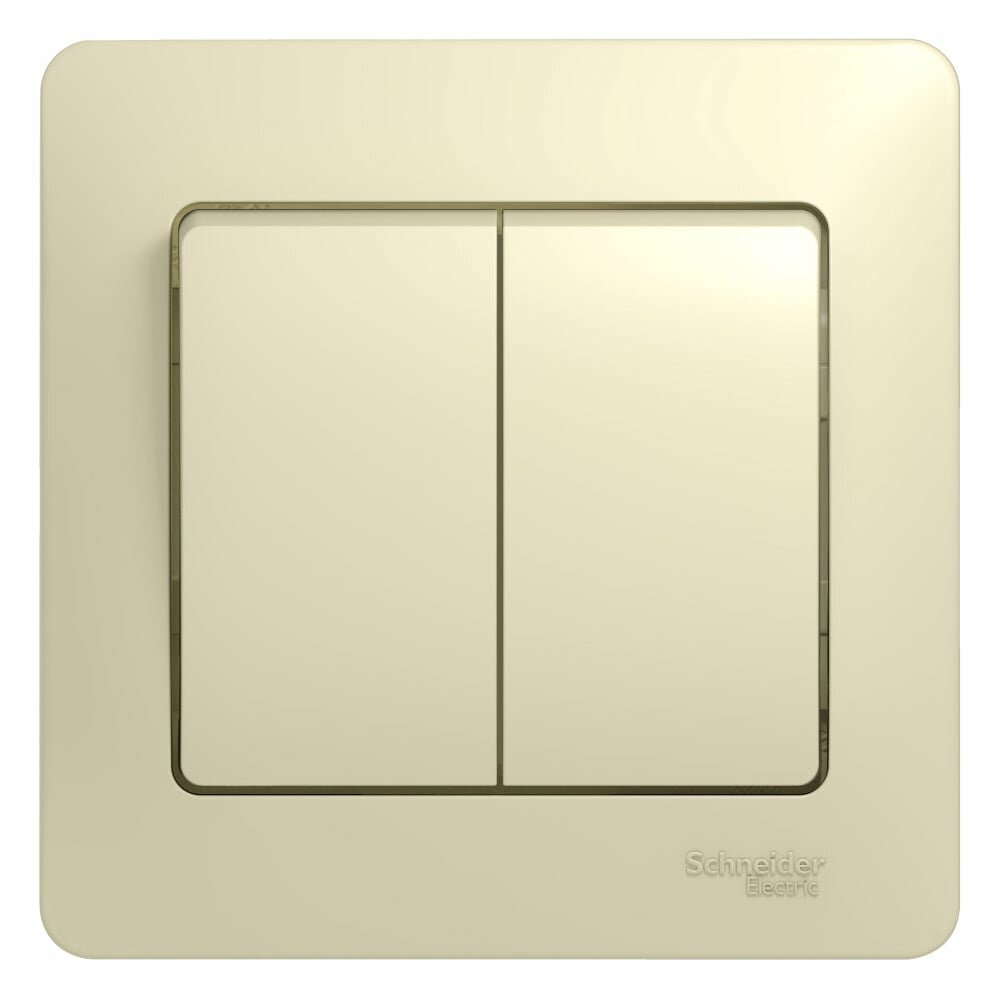 Двухклавишный выключатель Systeme Electric Glossa