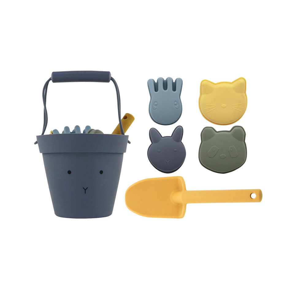 Набор инструментов для копания песка на пляже, креативный, для улицы, рождественский, интерактивная игра в снег и воде, силиконовый ведро для родителей и детей