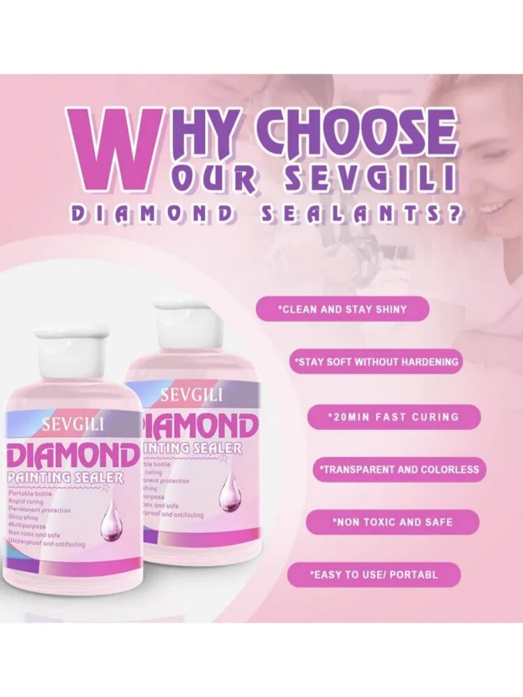 Клей гель фиксатор для алмазной мозаики 120 мл