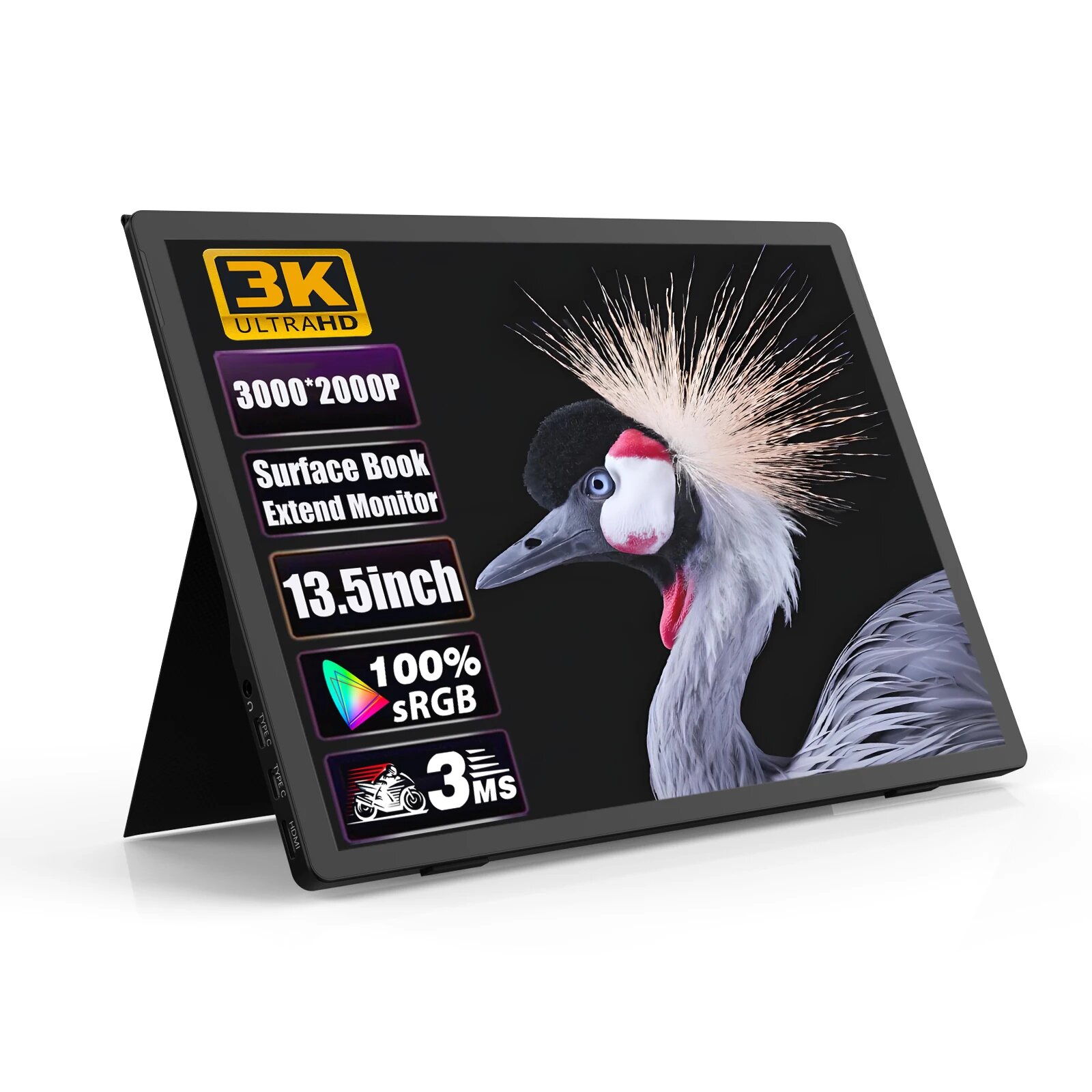 ZEUSLAP 13,5 дюймов QHD портативный монитор