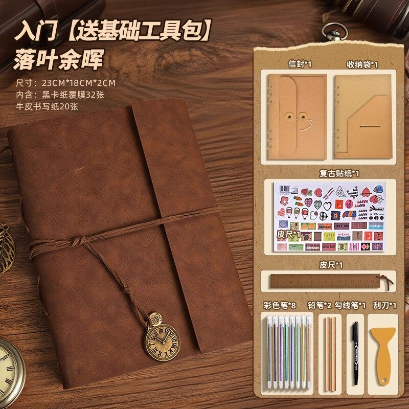 Фотоальбом Ретро Пара Памятный альбом Фоторамка Самоклеящийся Ручная работа DIY Журнал Фотокнига Открытка Записная книга