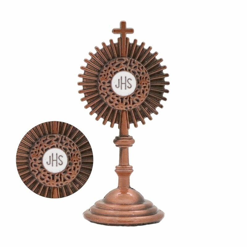 1 упаковка из 5 предметов, металлическое украшение в виде креста -старинный красный медный цвет