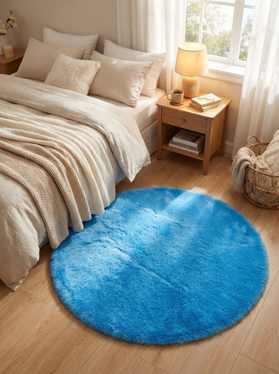 Ковер Natali's Carpets на пол, прикроватный в комнату круглый 100х100