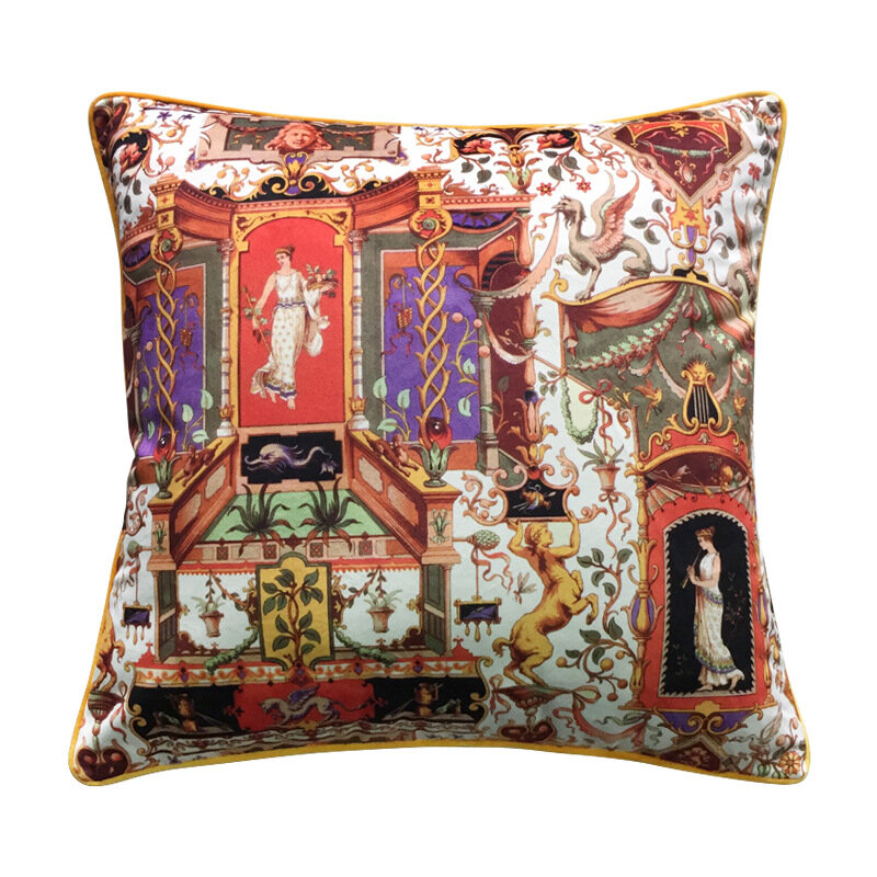 Французская европейская американская классическая высококачественная роскошная декоративная подушка для виллы, мягкая мебель, модель для комнаты, диван, легкая роскошная наволочка