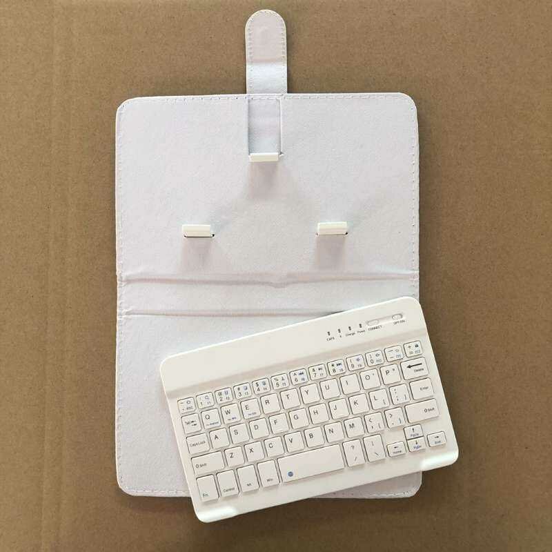 Чехол-клавиатура для мобильных телефонов, подставка для офиса и игр для телефонов 4-7 дюймов, беспроводная магнитная защитная обложка, цвет белый, одиночная клавиатура 7 дюймов белый