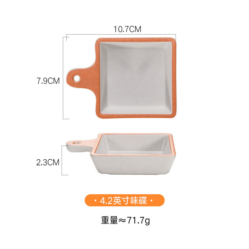 Меламин приправа блюдо пластиковое маленькое блюдо жареное мясо Dip Блюдо отсек небольшое блюдо два или три отсека