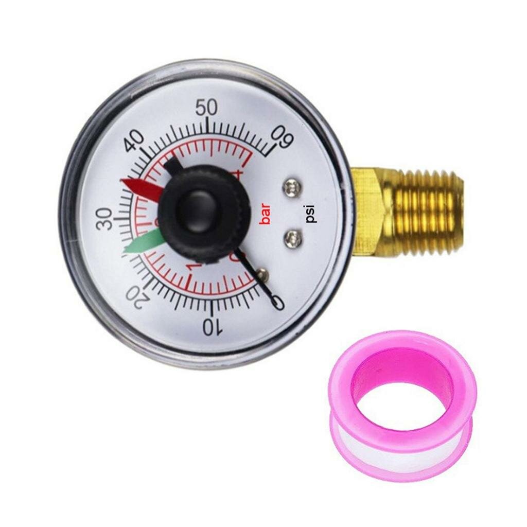 Манометр 0-60 PSI с резьбой 1/4 дюйма NPT