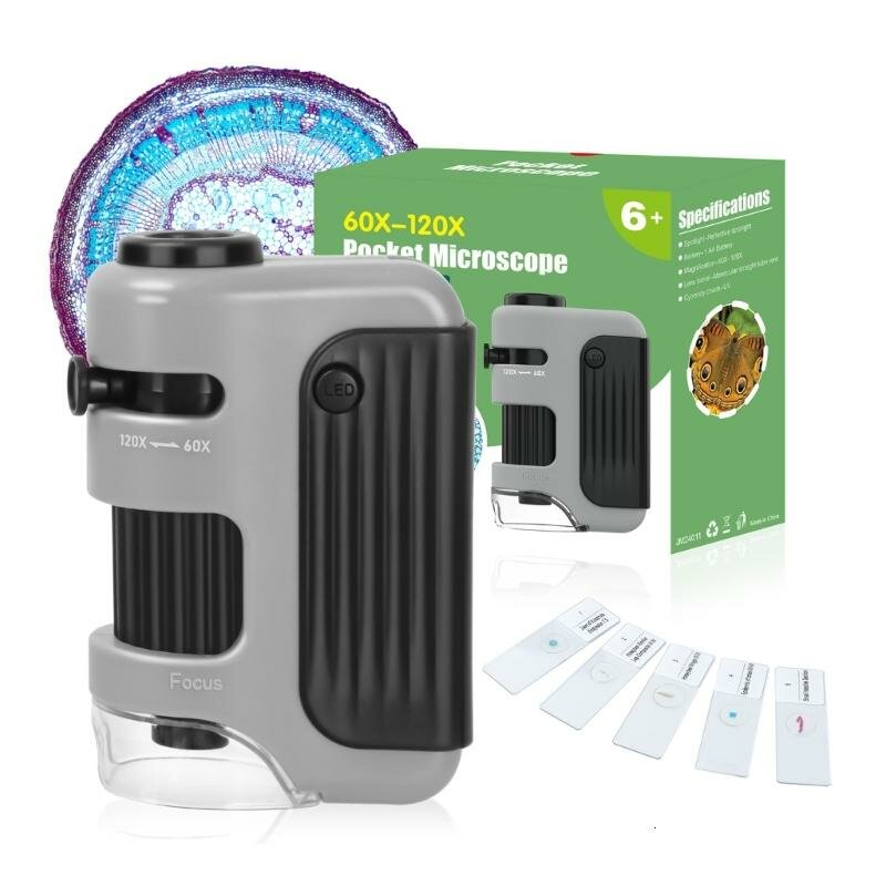Портативный мини-микроскоп 60–120X
