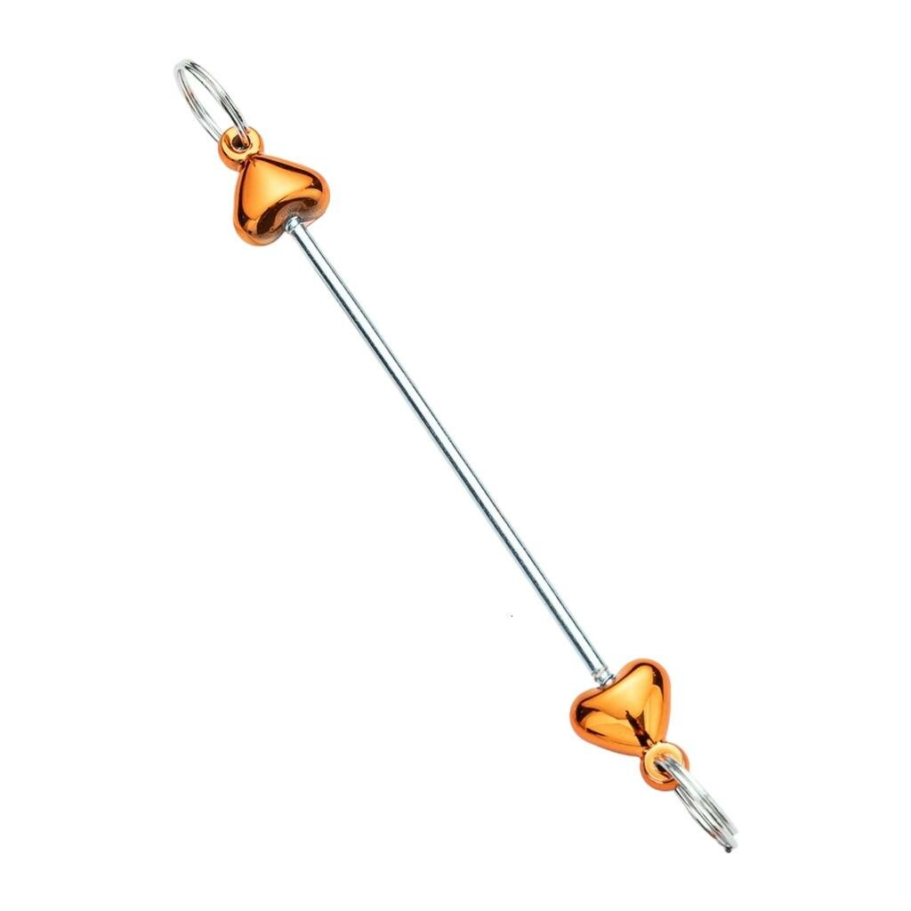 Брелок для ключей love pole из бисера своими руками-оранжевый