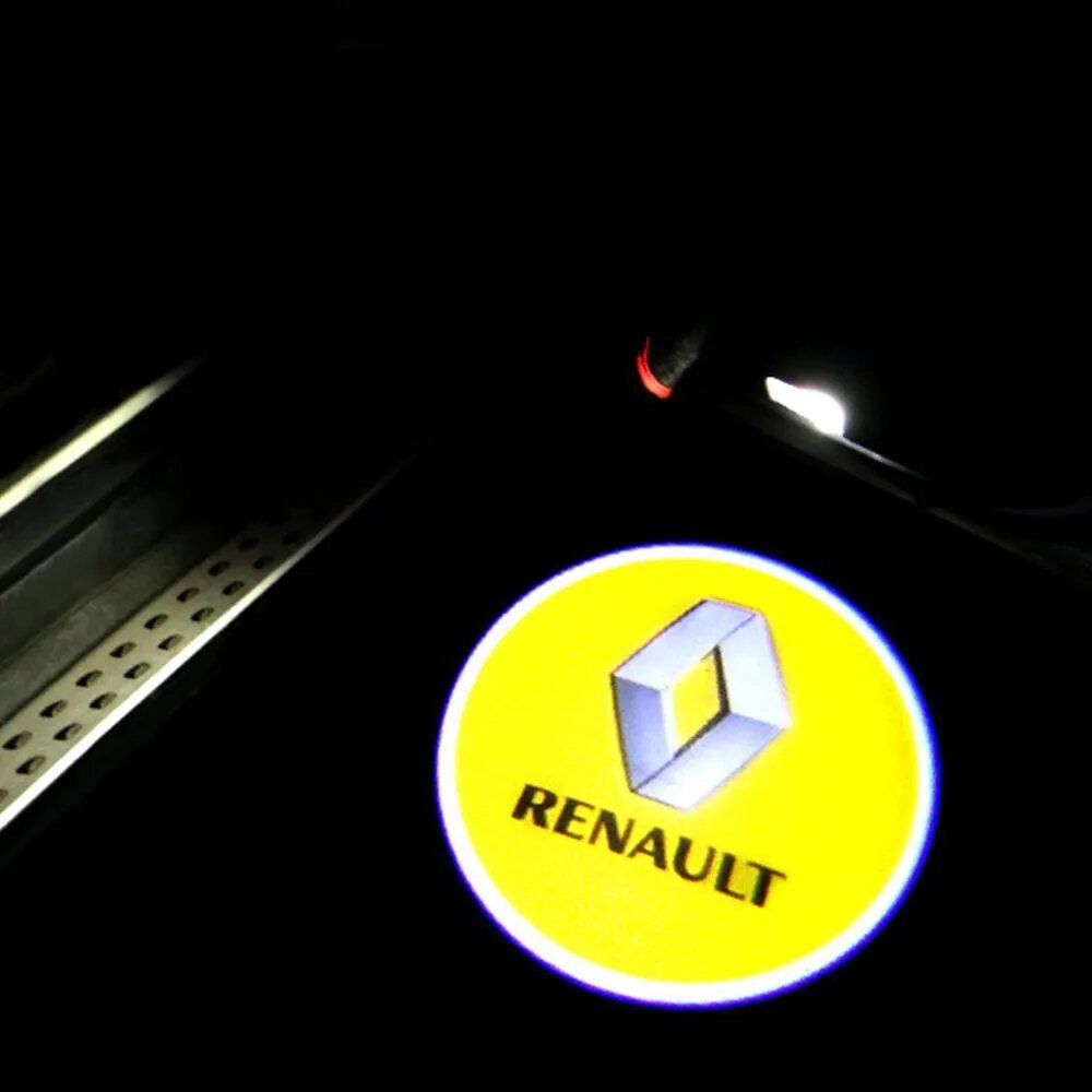 Проекция логотипа автомобиля Для Renault Captur Clio Duster Megane Koleos Twingo Logan, Рено Каптур Клио Дастер Меган Колеос Твинго Логан светодиод Подсветка