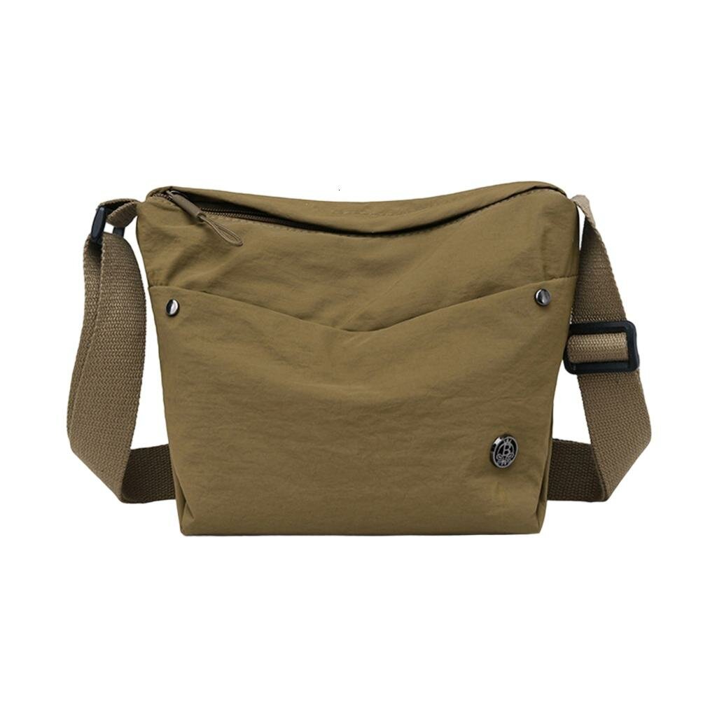 Женская сумка через плечо, однотонная бочонок, Кофе