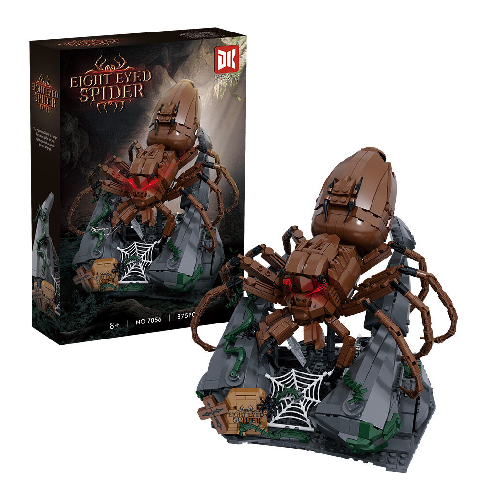 Chuangxiang 7031 Дракон и стражник сокровищ Ведьма Башня Строительные блоки Творческая сборка Игрушка в подарок