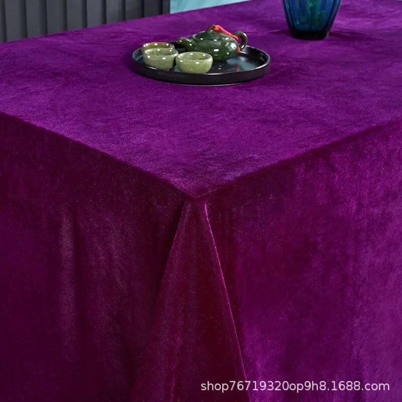 Скатерть для конференций из бархатной ткани, прямоугольная, для мероприятий, красная бархатная ткань, офисная, выставочная, свадебная, красная скатерть