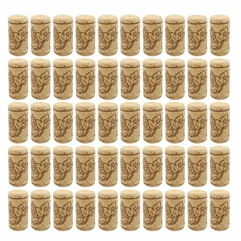 50 шт. пробки для вина и пива, деревянные, для декора, натуральные