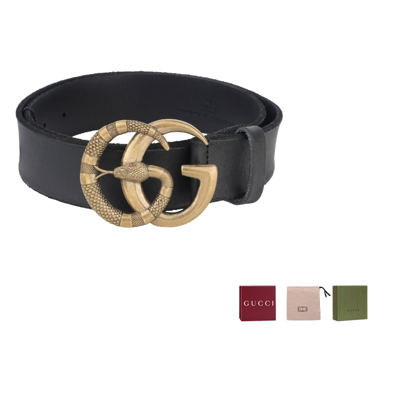 GUCCI GG Кожаные ремни Унисекс Ширина ремня 4 см 80