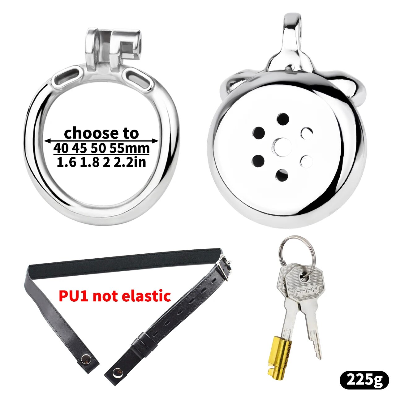 FRRK плоская клетка верности мужской пояс верности пенисы упражнения металлические SM 50mm-PU1 belt