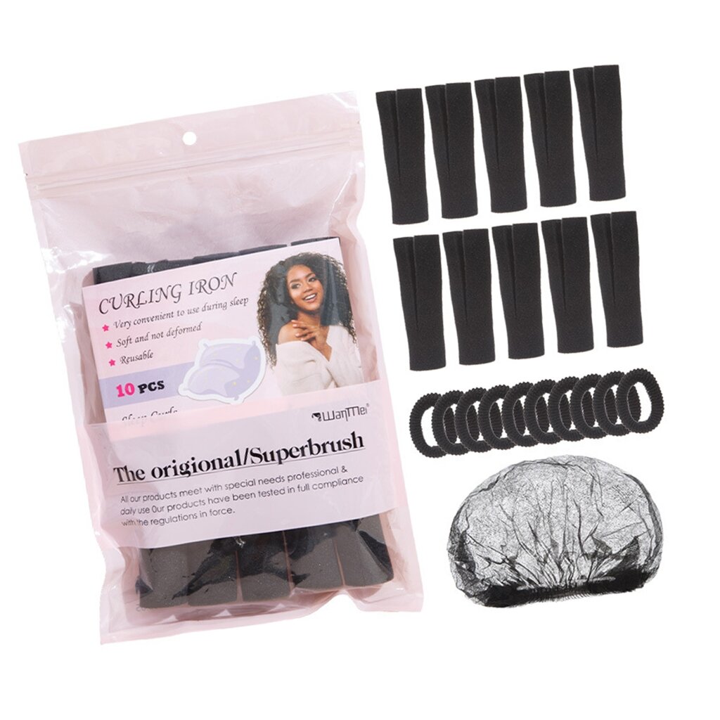 Готовые к путешествию бигуди для завивки волос, набор для спокойного сна, несколько размеров