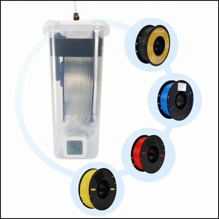 Влагозащищенная сушильная печь для расходных материалов PLA для 3D-принтеров с герметичным баком объемом 4 л