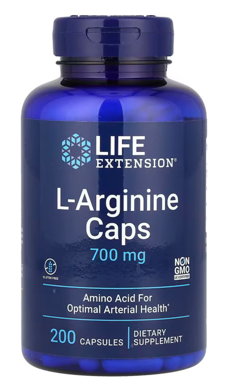 Life Extension, L-аргинин, L-Arginine, 700 мг, 200 капсул