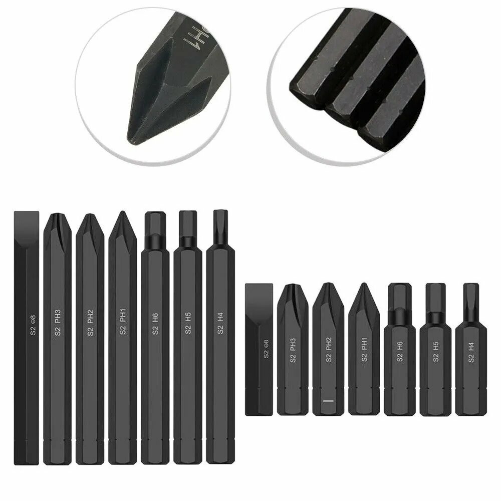 36 мм/80 мм для Ударной Отвертки Набор Бит 8 мм С Шестигранным Хвостовиком PH1 PH2 PH3 H4 H5 H6