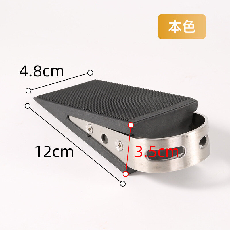 304 Нержавеющая сталь дверной ограничитель, выдвижной фиксатор двери, домашний резиновый бесшумный треугольный напольный дверной ограничитель