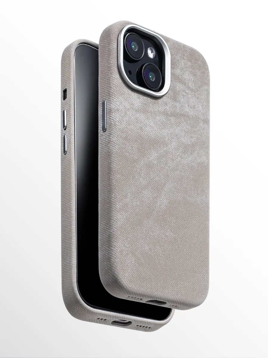 Чехол-бампер О'кейси, для iPhone 13, с защитой камеры, серый