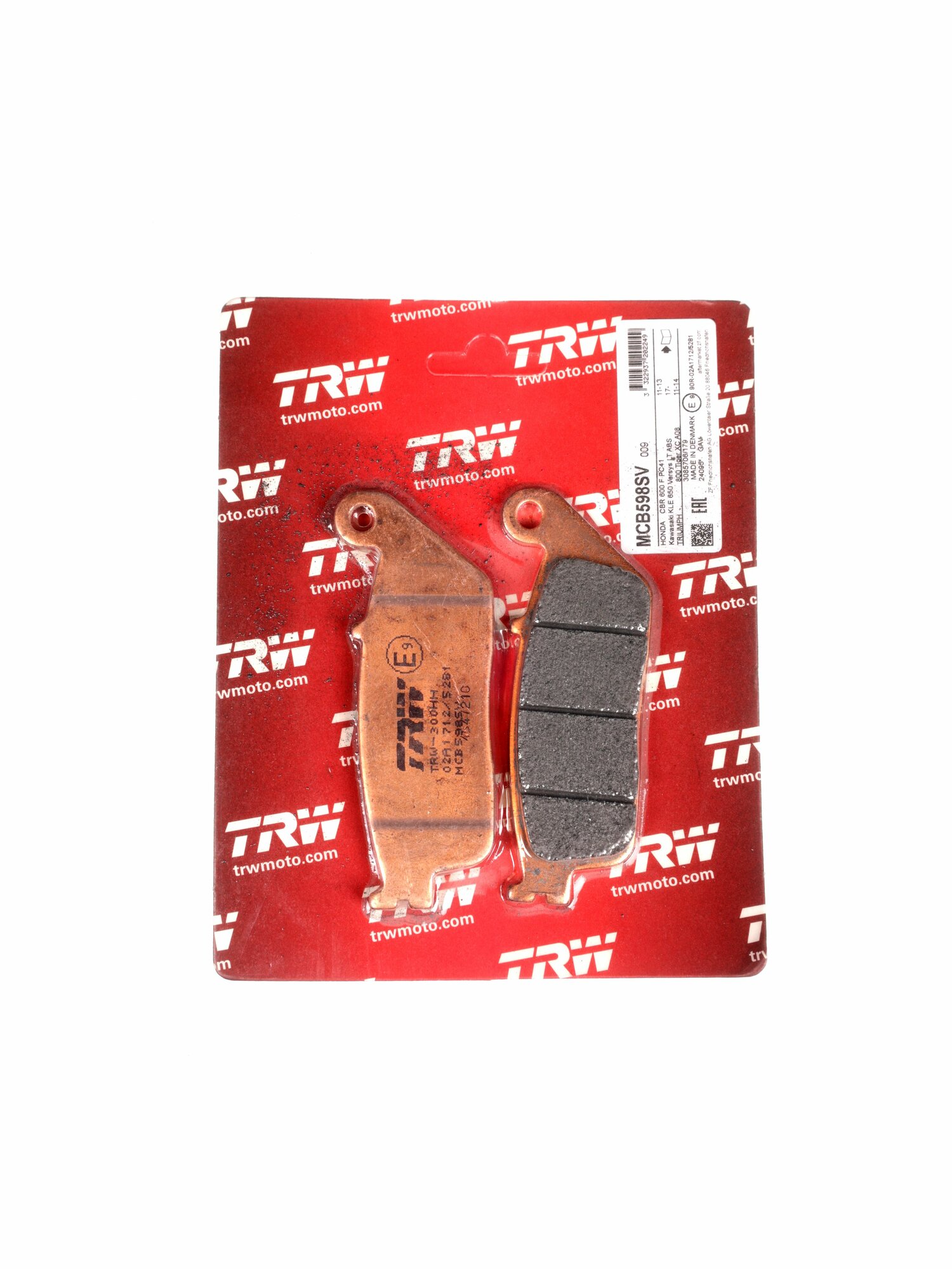 Колодки тормозные дисковые для мото передние TRW (MCB598SV)