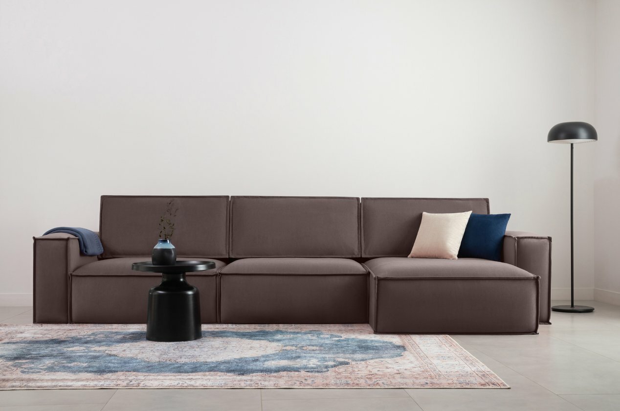 Диван угловой раскладной Divan.ru Эби-2 Velvet Stone, 354х167х87, спальное место 162х301, велюр, серый