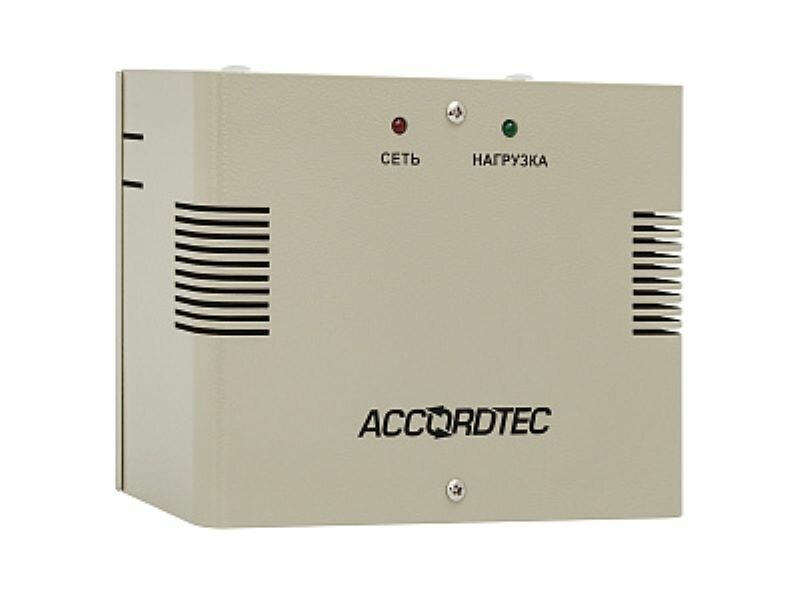 Источник питания ACCORDTEC резервный, в металлическом корпусе, с аккумулятором 7 Ач