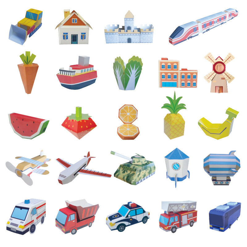 2026 Новейшая детская 3D динамическая ручная DIY оригами книга, потрясающий пазл, прыгающая бумажная модель игрушки