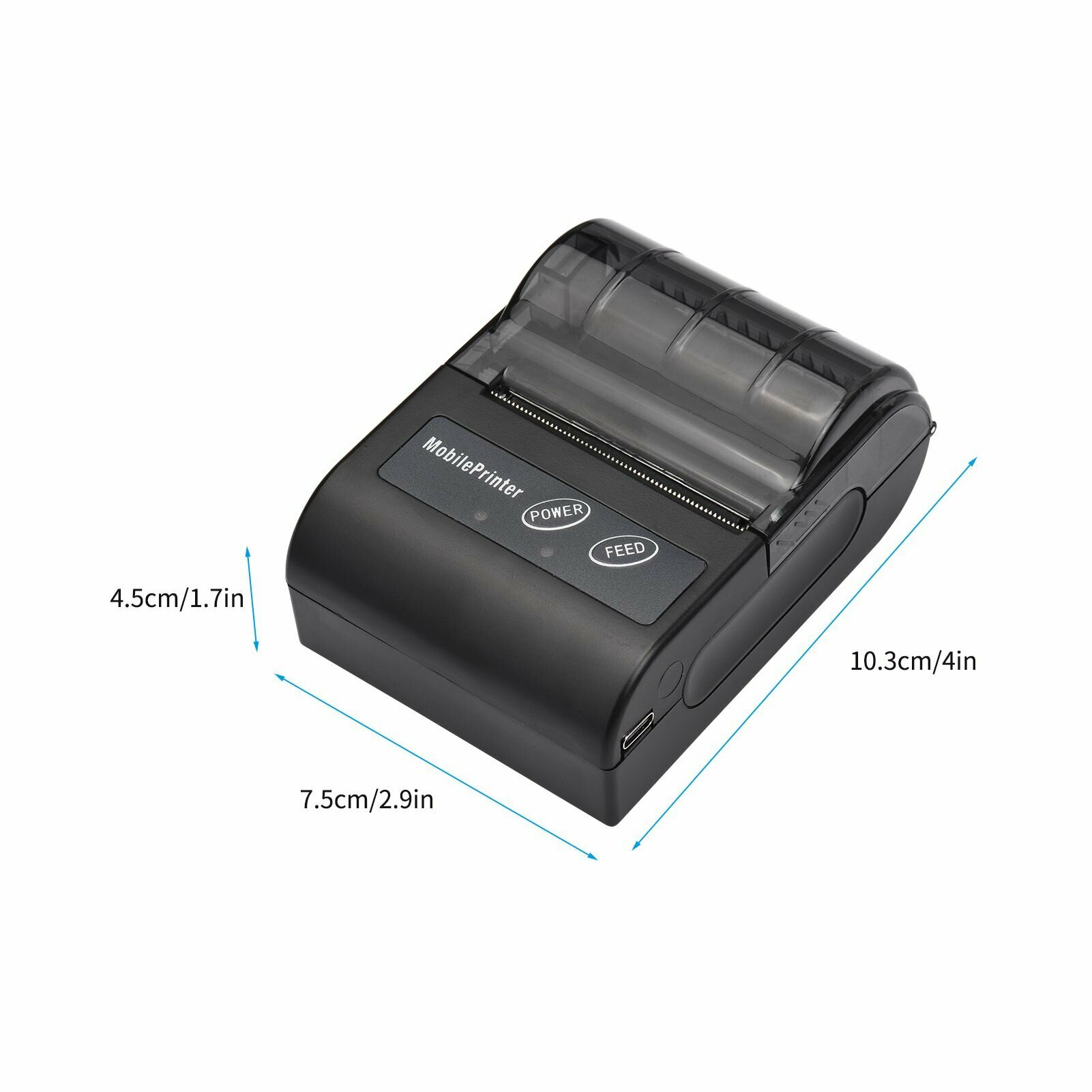 2-дюймовый термопринтер чеков, 58 мм, USB + BT, для Win/Android/iOS