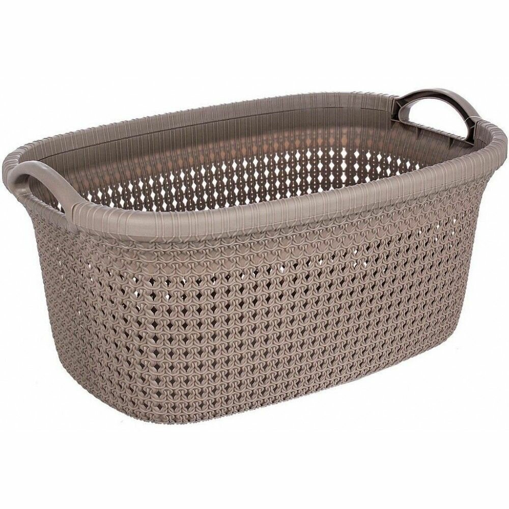 Корзина для белья 30л, пластиковая напольная корзина для ванной комнаты, универсальная для хранения вещей, игрушек, белья