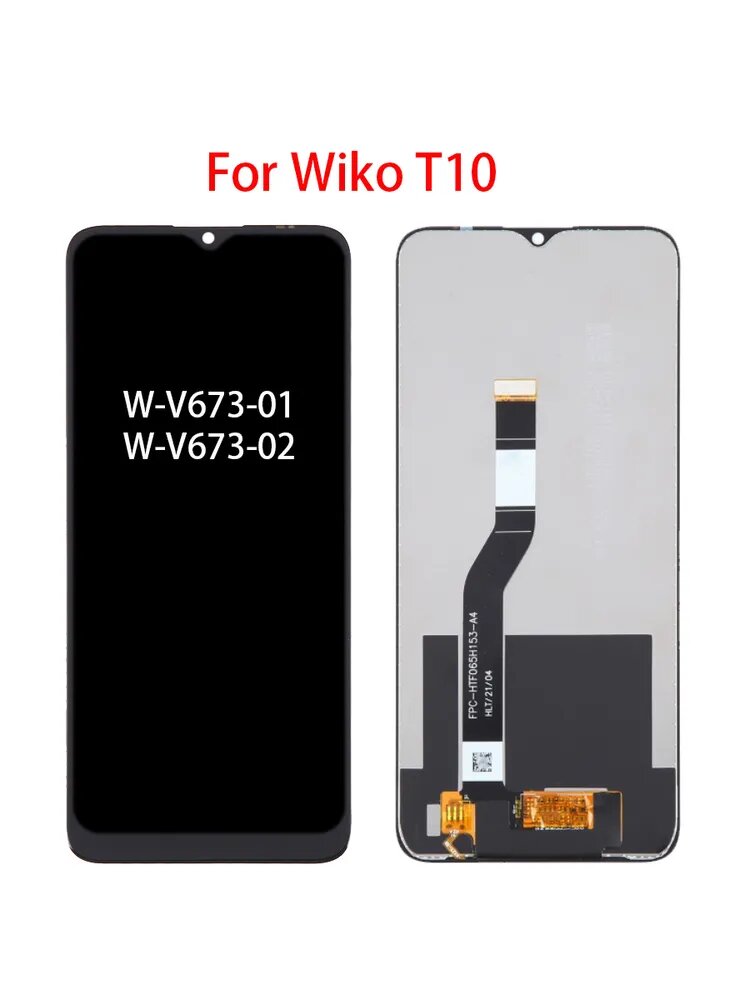 Дисплей на Wiko T10, W-V673-01, W-V673-02 в сборе с тачскрином Черны
