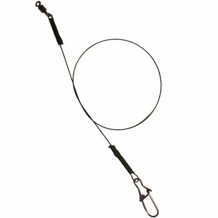 Поводки 100 см, 1 шт, 28+ кг, 0.6 мм, титановые, нитинол