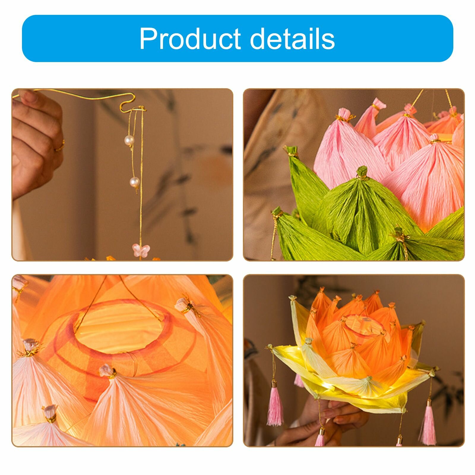 Китайский осенний бумажный светильник ручной работы