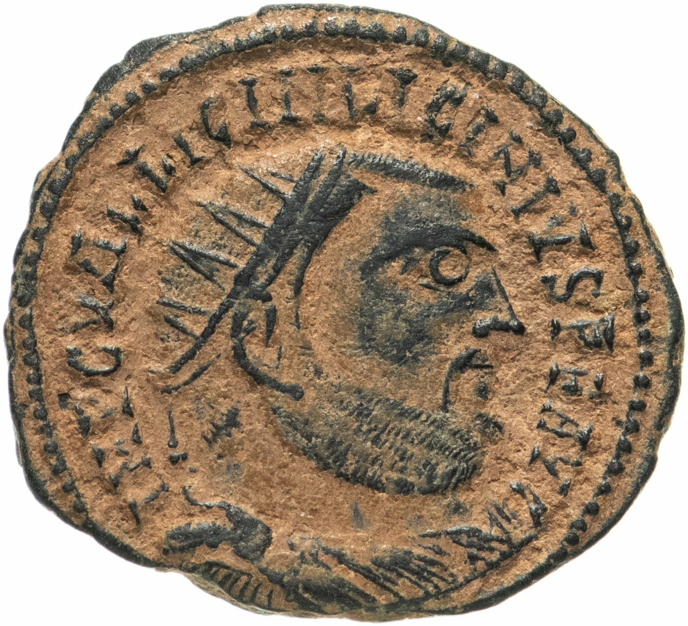 Римская империя, Лициний I, 308-324 годы, Нуммий Александрия, Медь, в сохранности VF-XF
