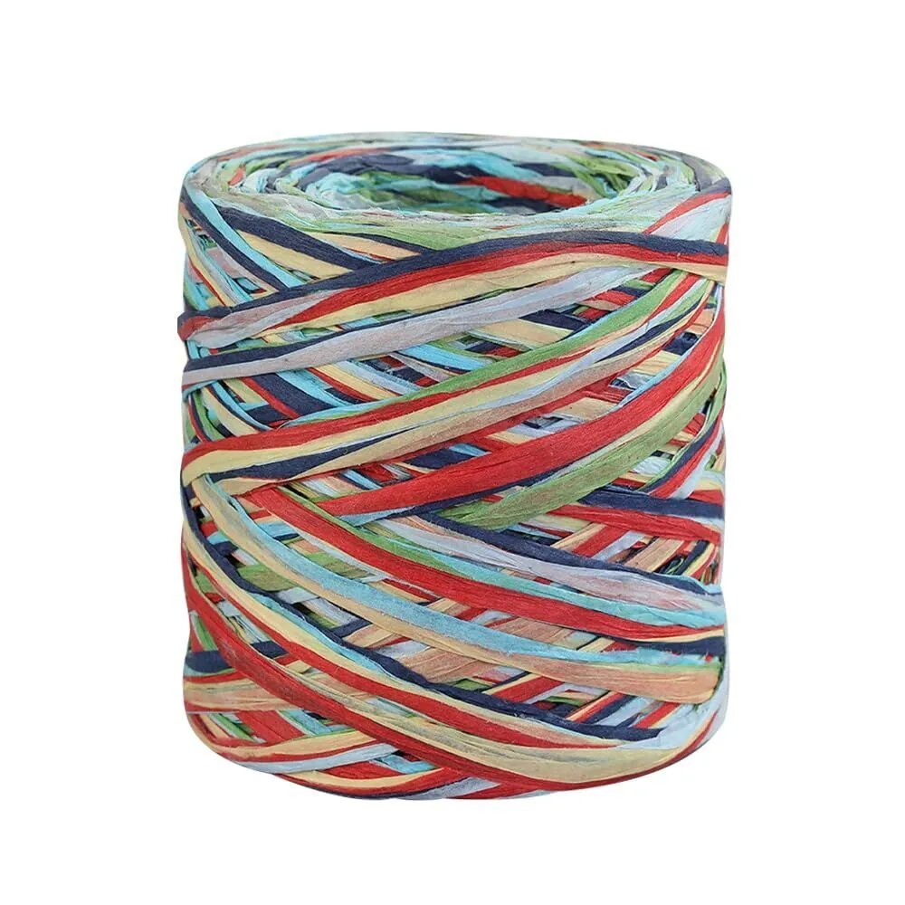 Лента из рафии для упаковки подарков, 200 метров для вязания крючком, упаковочная бумага, шпагат, украшения своими руками