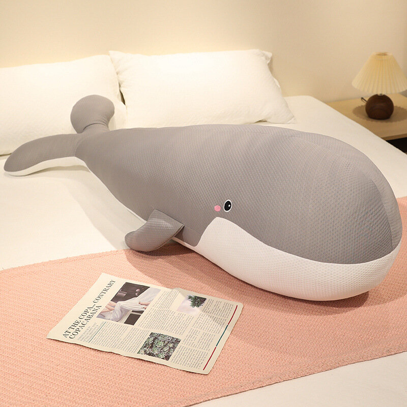 Крутая кукла-кит из ледяного шелка, морское животное, плюшевая игрушка, кукла для девочки, спящая на кровати с длинной