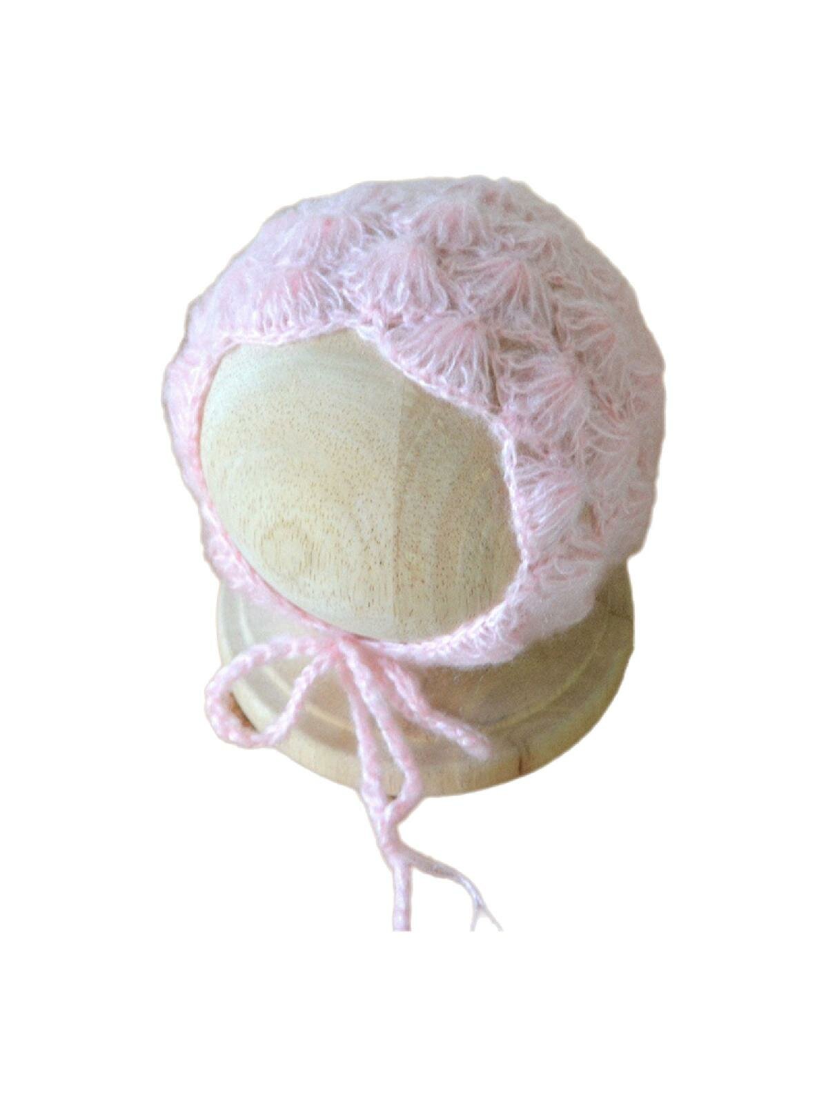 Реквизит для фотосессии новорожденных, дышащие мохеровые шапочки, однотонные, легкие и удобные