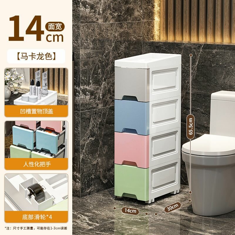 Комод пластиковый , удобное хранение 4 этаж. Маленький размер. 14 см X 65.5 см X 30 см. Яркий смешанный цвет.