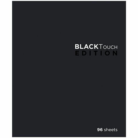 10 шт. Тетрадь А5 96 л, Пзбм, скоба, клетка, Soft Touch, брайль 3D, "БлэкТач", 28657