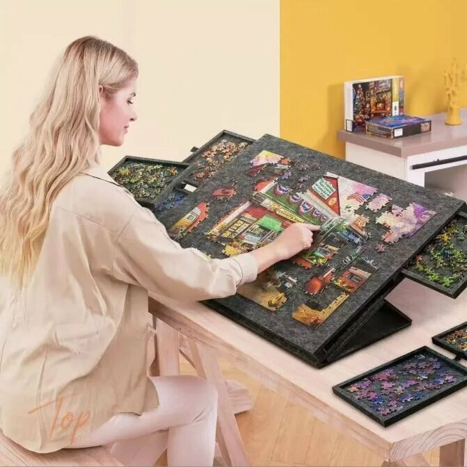 Xiaomi YouPin Коврик-стол для пазлов с ящиками, Стол коврик для сборки пазлов