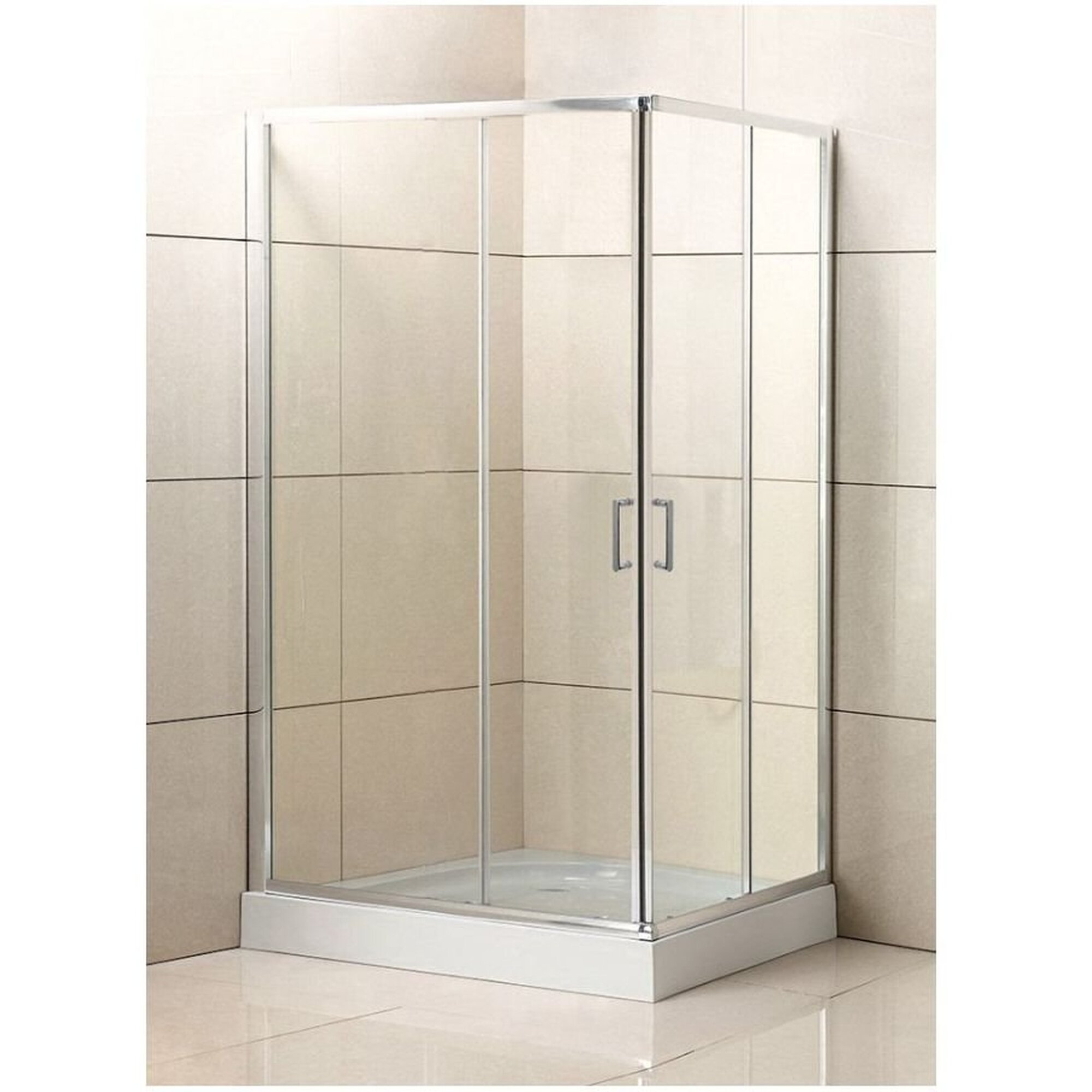 Душевой уголок BelBagno UNO-195-AH-2-100/90-C-Cr хром, стекло прозрачное 5 мм (1000х1950х900)