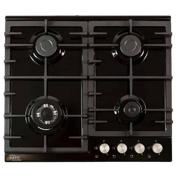 Встраиваемая газовая панель независимая Oasis P-MBRT черная