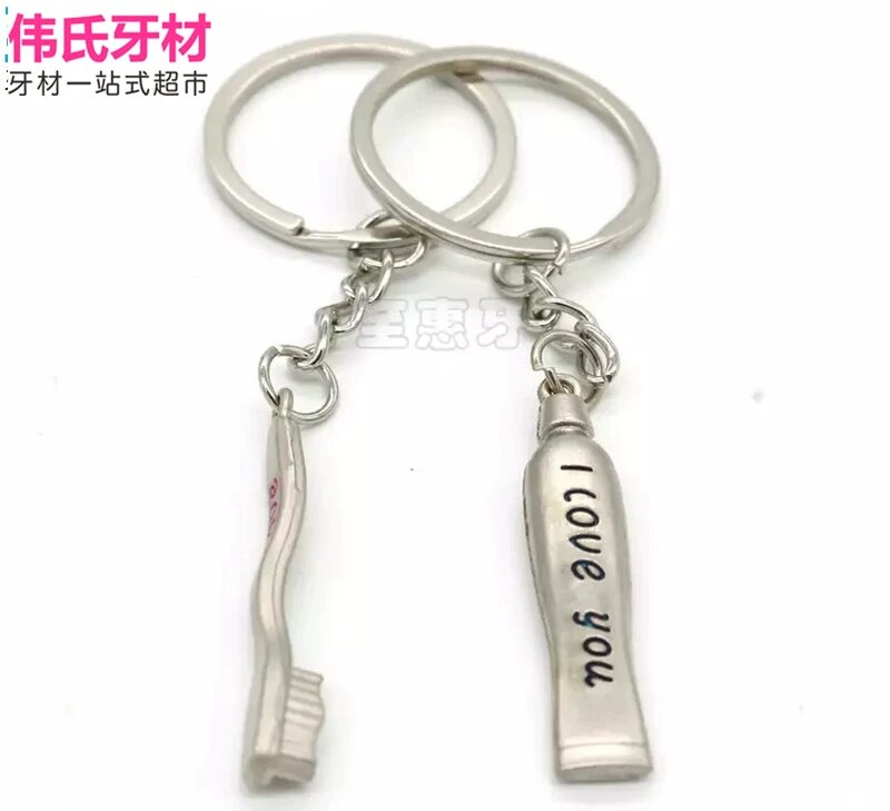 Ключница с имитацией зубов для пары, песочные часы, держатель для зубной щетки, милый подарок в форме зуба, премиум