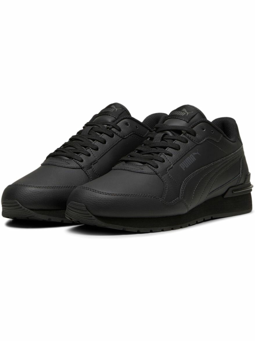 Кроссовки PUMA ST Runner v4 Leather, полнота F, размер 10 UK, черный — фото 1