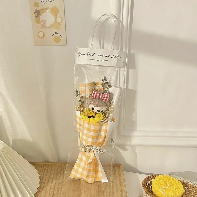 Букет из лепестков мыла для ванной комнаты в стиле Ширли Роуз + сумочка, 40*15 см