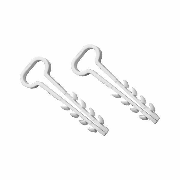 Дюбели-хомуты TOKOV ELECTRIC для плоского кабеля, 6-12 мм, белые, 100 шт