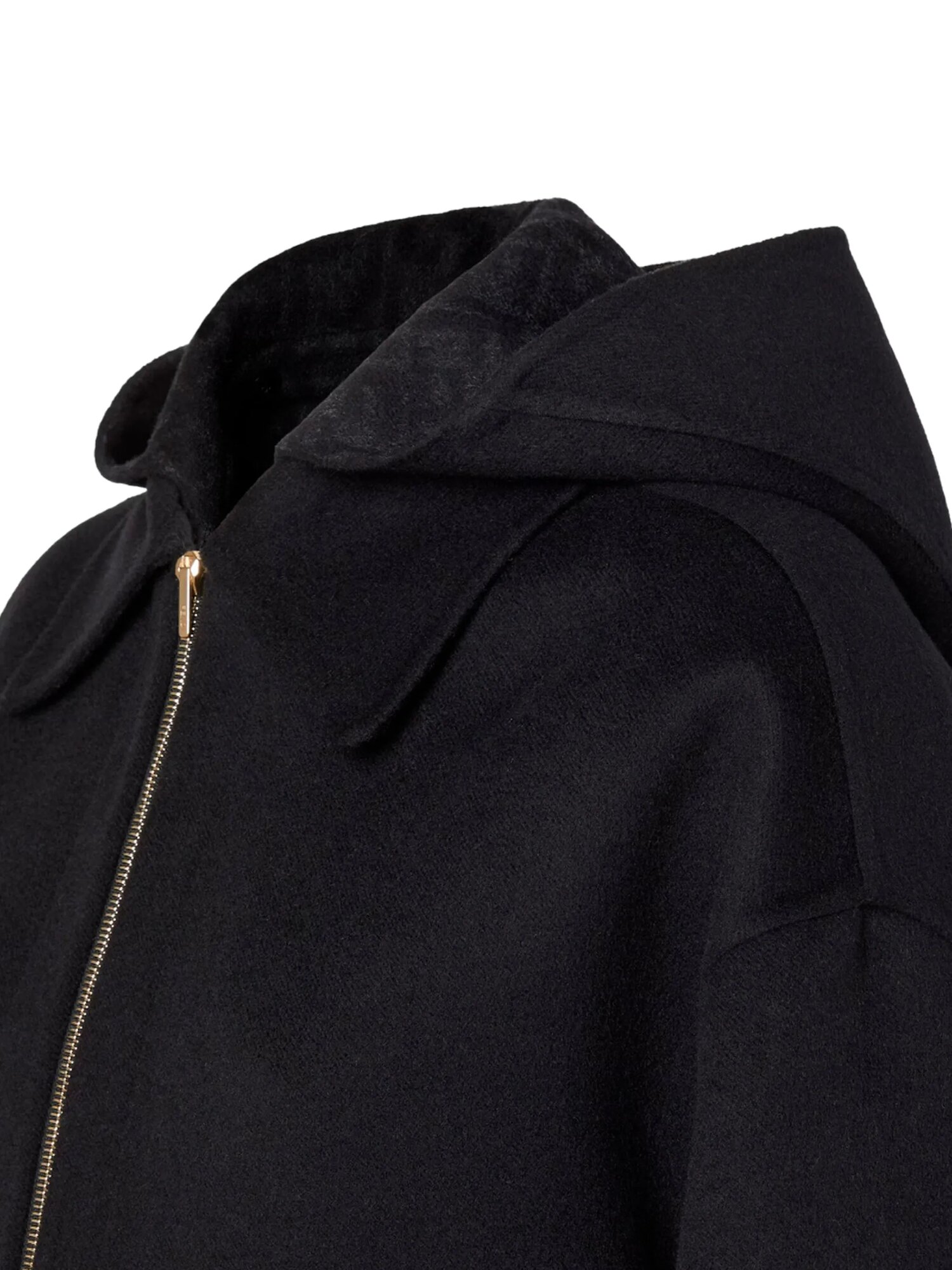 Куртка FENDI Hooded zip-up jacket, размер 44, черный — фото 1